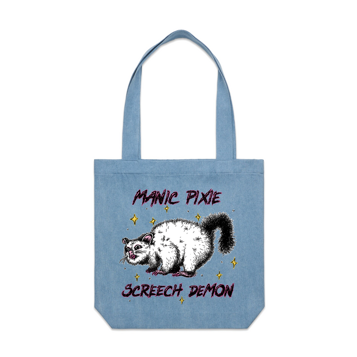 Manic Pixie Screech Demon Tote Ethically Made T-Shirts, Hoodies ...