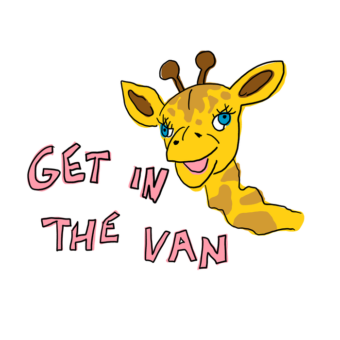 Get In The Van Funny Meme T-Shirt Printed in Sydney